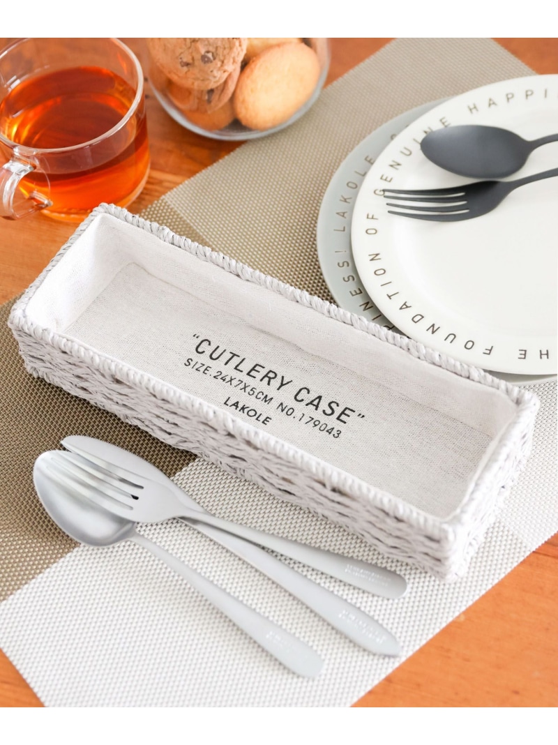 【楽天市場】【SALE／5%OFF】ペーパーカトラリーケース LAKOLE ラコレ 食器・調理器具・キッチン用品 カトラリー ホワイト【RBA_E】[Rakuten Fashion]：LAKOLE