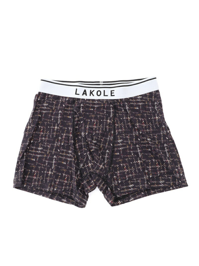 【楽天市場】(M)コットンチェックボクサー LAKOLE ラコレ インナー・ルームウェア ボクサーパンツ・トランクス ブラック[Rakuten Fashion]：LAKOLE