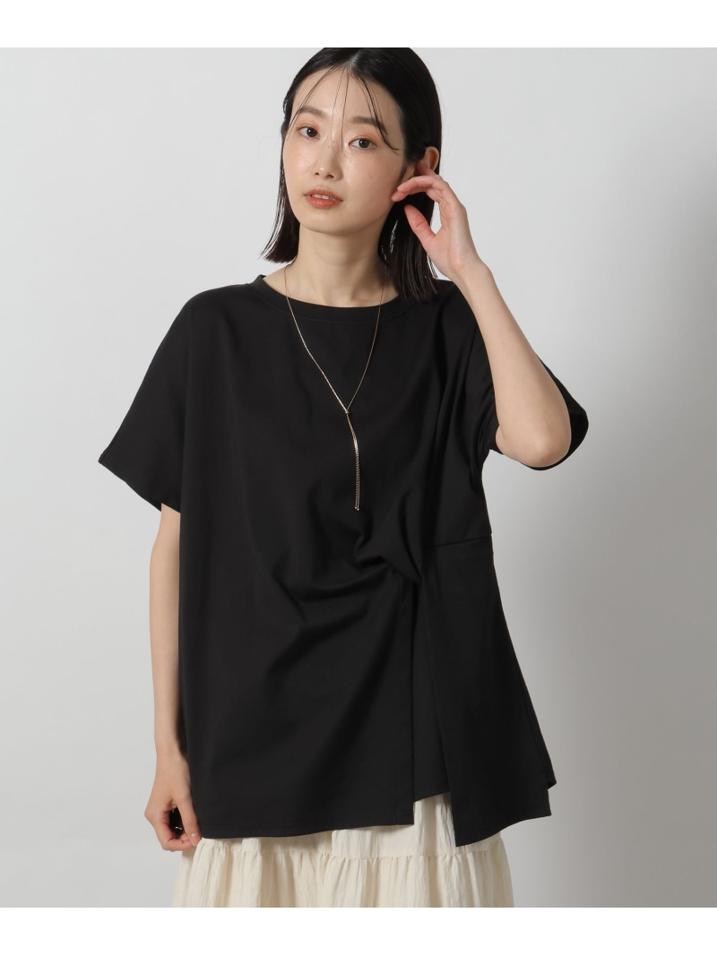 【楽天市場】【SALE／19%OFF】ウエストデザイン半袖T LAKOLE ラコレ トップス カットソー・Tシャツ カーキグリーン ホワイト ブラック【RBA_E】[Rakuten ...