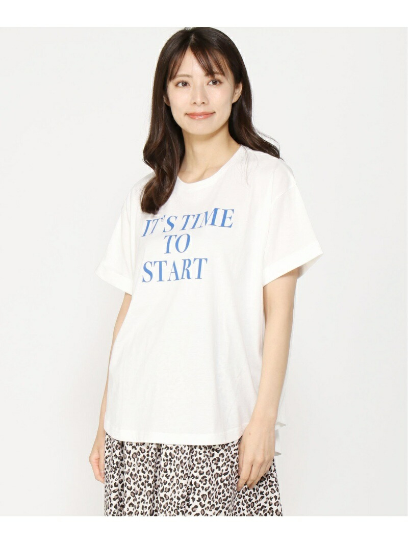 【楽天市場】(W)DロゴグラフィックBIGT LAKOLE ラコレ トップス カットソー・Tシャツ ホワイト ブラック ベージュ ブルー[Rakuten Fashion]：LAKOLE