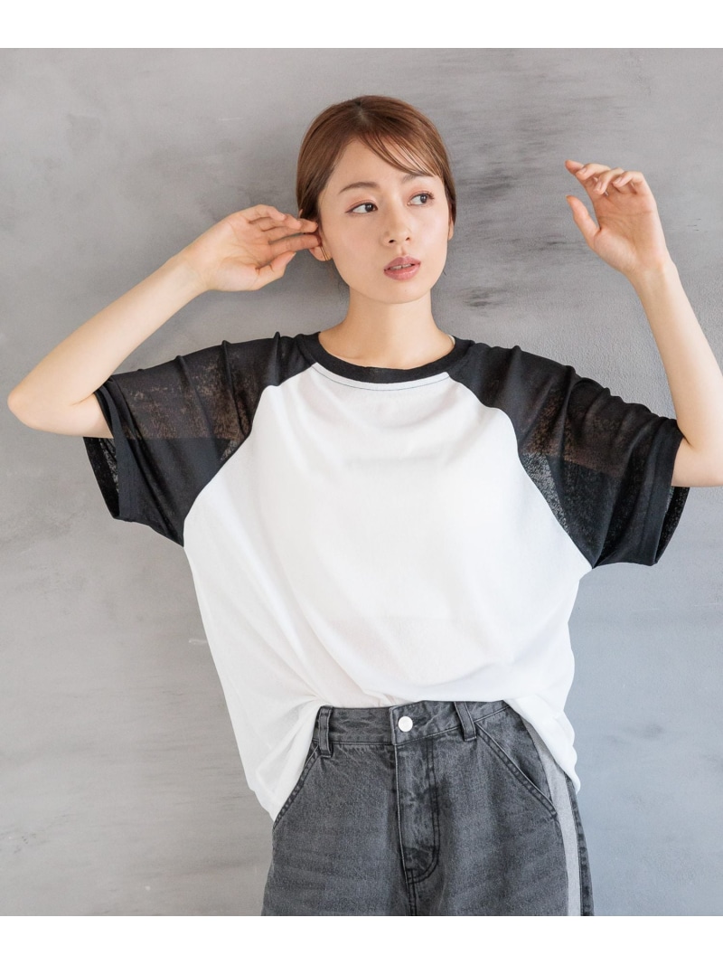 【楽天市場】【SALE／40%OFF】シアーラグランTEE LAKOLE ラコレ トップス カットソー・Tシャツ オレンジ ブルー グレー ホワイト【RBA_E】[Rakuten ...