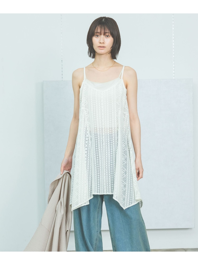 【楽天市場】2WAY総レースキャミワンピース LAKOLE ラコレ ワンピース・ドレス ワンピース ホワイト ブラック ブラウン【送料無料】[Rakuten Fashion]：LAKOLE