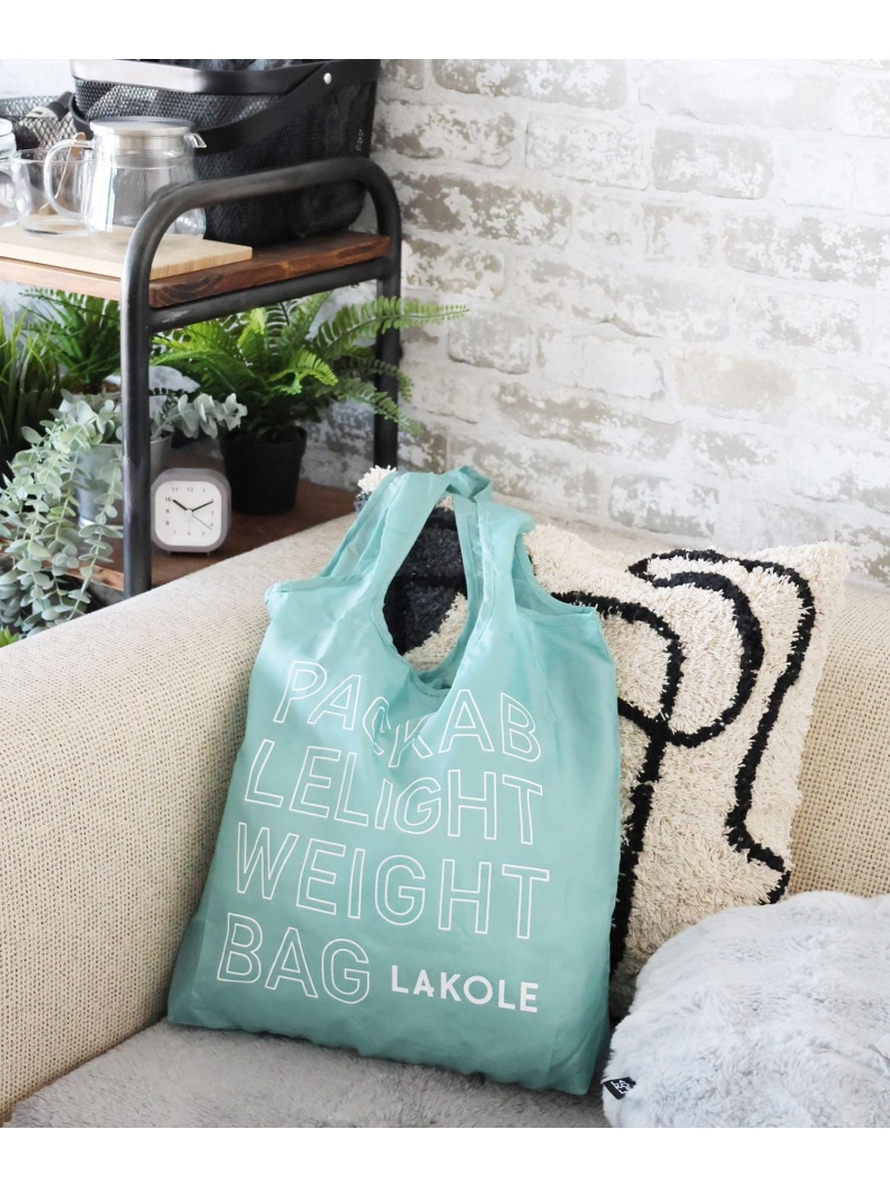 【楽天市場】ロゴエコバッグ LAKOLE ラコレ バッグ エコバッグ・サブバッグ グリーン グレー ブラック オレンジ ブルー パープル[Rakuten Fashion]：LAKOLE