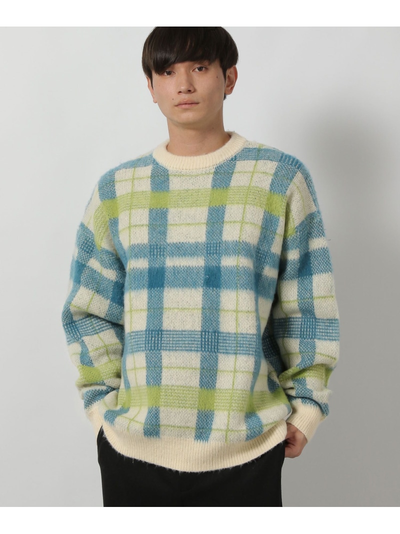 【楽天市場】起毛チェックニットプルオーバー LAKOLE ラコレ トップス ニット ホワイト ブラック ブラウン【先行予約】*【送料無料】[Rakuten Fashion]：LAKOLE