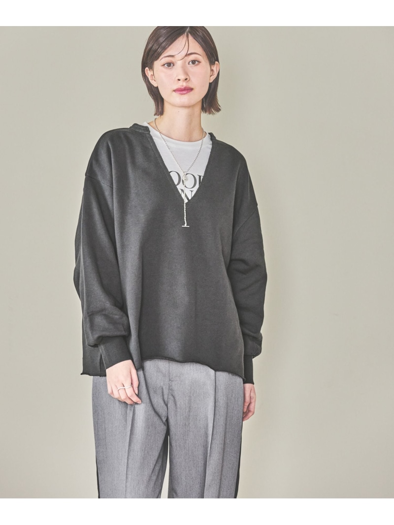 【楽天市場】【SALE／22%OFF】Vネック裏毛プルオーバー LAKOLE ラコレ トップス カットソー・Tシャツ グレー イエロー【RBA_E】[Rakuten Fashion]：LAKOLE