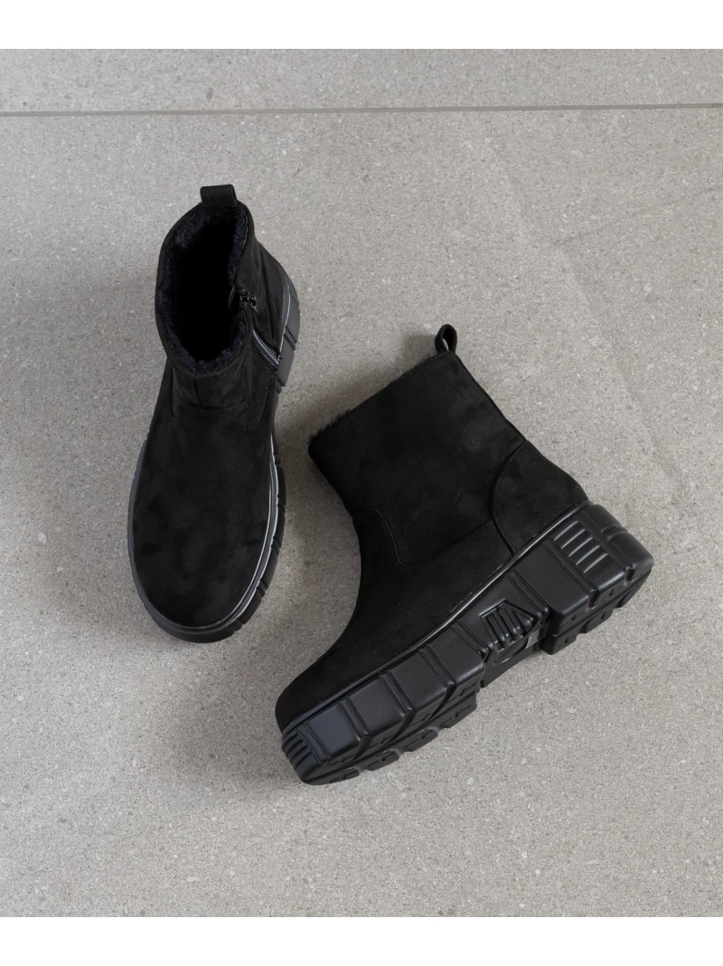 【楽天市場】【SALE／40%OFF】フェイクムートンボリュームブーツ LAKOLE ラコレ シューズ・靴 ブーツ ブラック ベージュ【RBA_E】【送料無料】[Rakuten Fashion ...