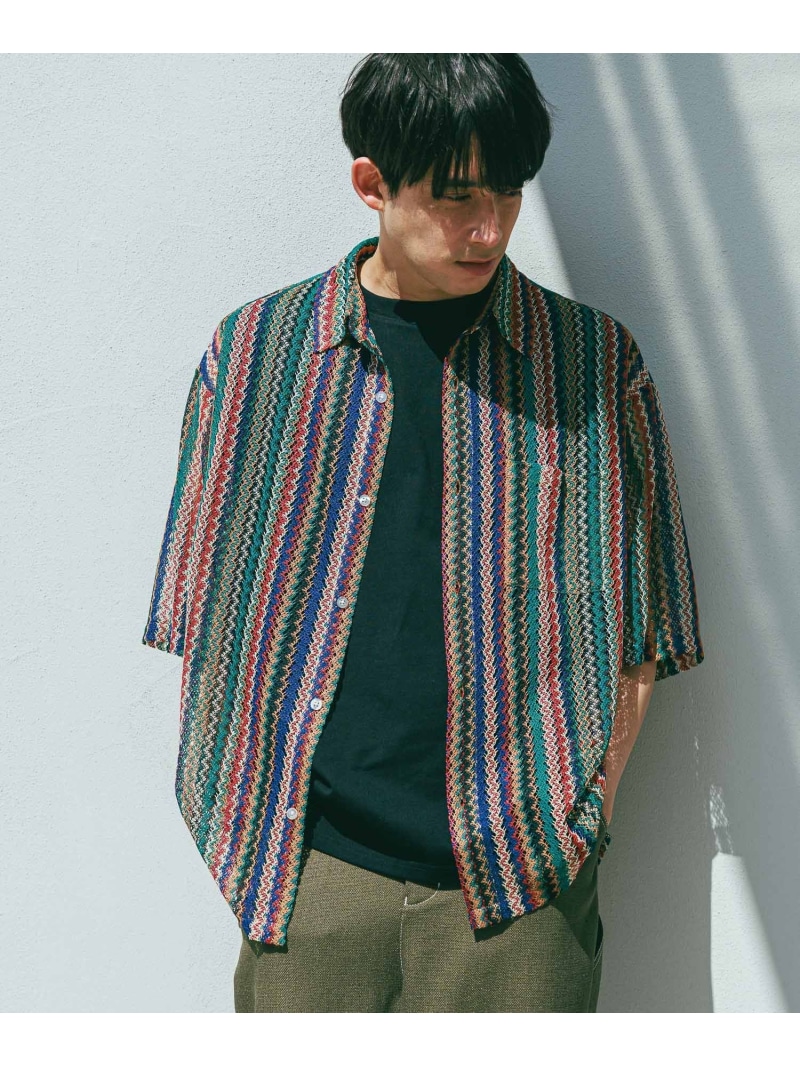 【楽天市場】【SALE／33%OFF】ストライプレース半袖シャツ LAKOLE ラコレ トップス シャツ・ブラウス グリーン ホワイト ブラック イエロー ブルー【RBA_E】[Rakuten ...