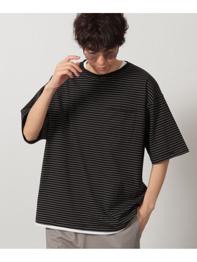 【楽天市場】【SALE／51%OFF】ボーダーワッフルレイヤーT LAKOLE ラコレ トップス カットソー・Tシャツ ホワイト【RBA_E】[Rakuten Fashion]：LAKOLE