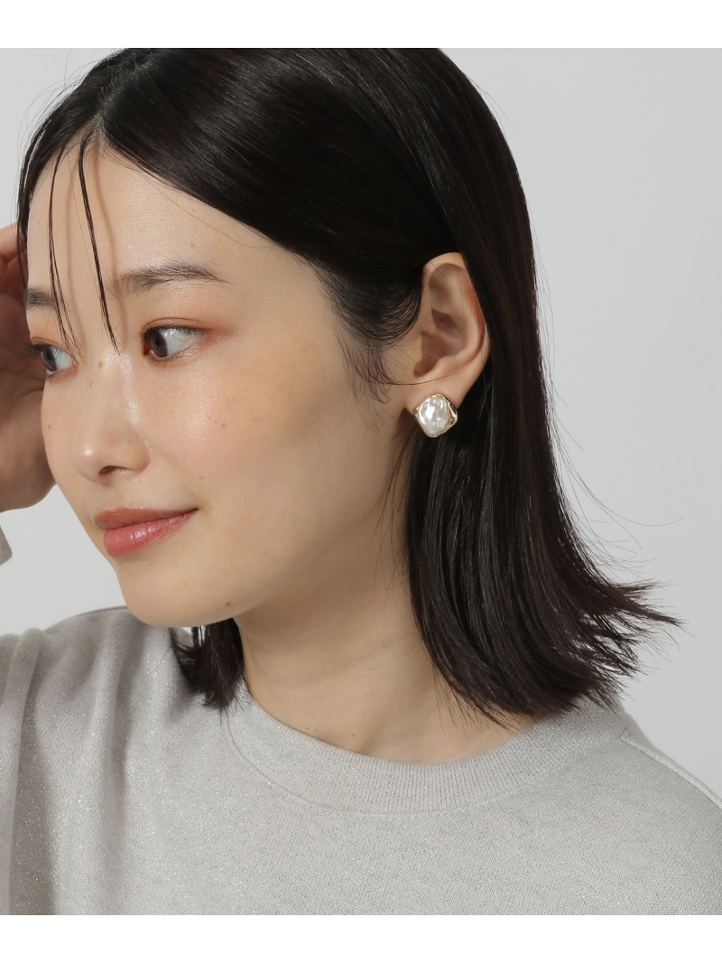 【楽天市場】デントパールイヤリング LAKOLE ラコレ アクセサリー・腕時計 イヤリング・イヤーカフ ゴールド シルバー[Rakuten Fashion]：LAKOLE
