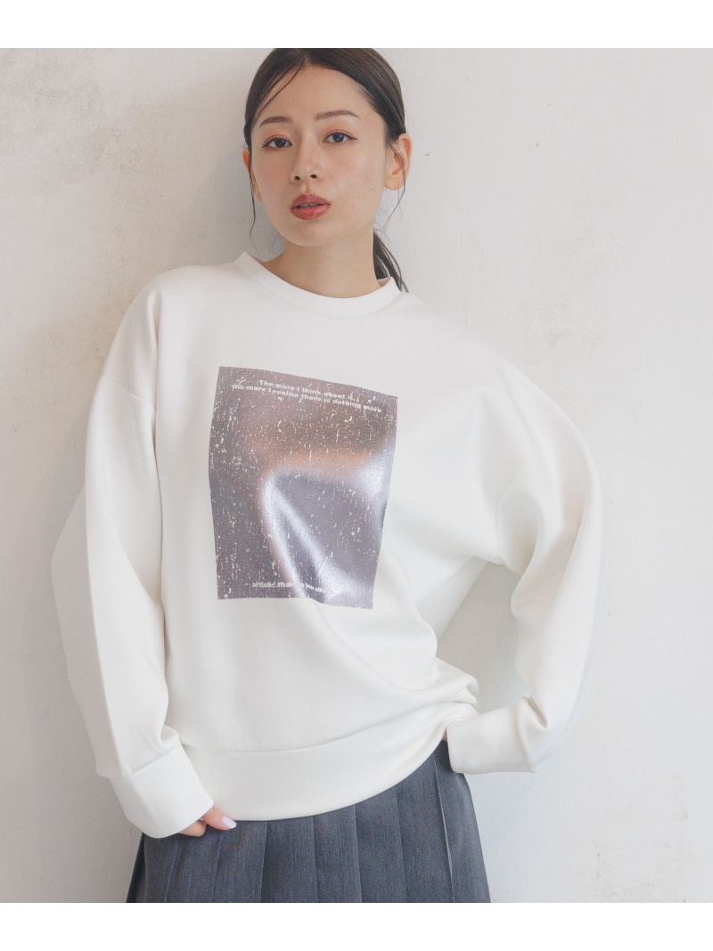 【楽天市場】【SALE／58%OFF】箔プリント裏起毛プルオーバー LAKOLE ラコレ トップス スウェット・トレーナー ホワイト グレー ブラック【RBA_E】[Rakuten ...