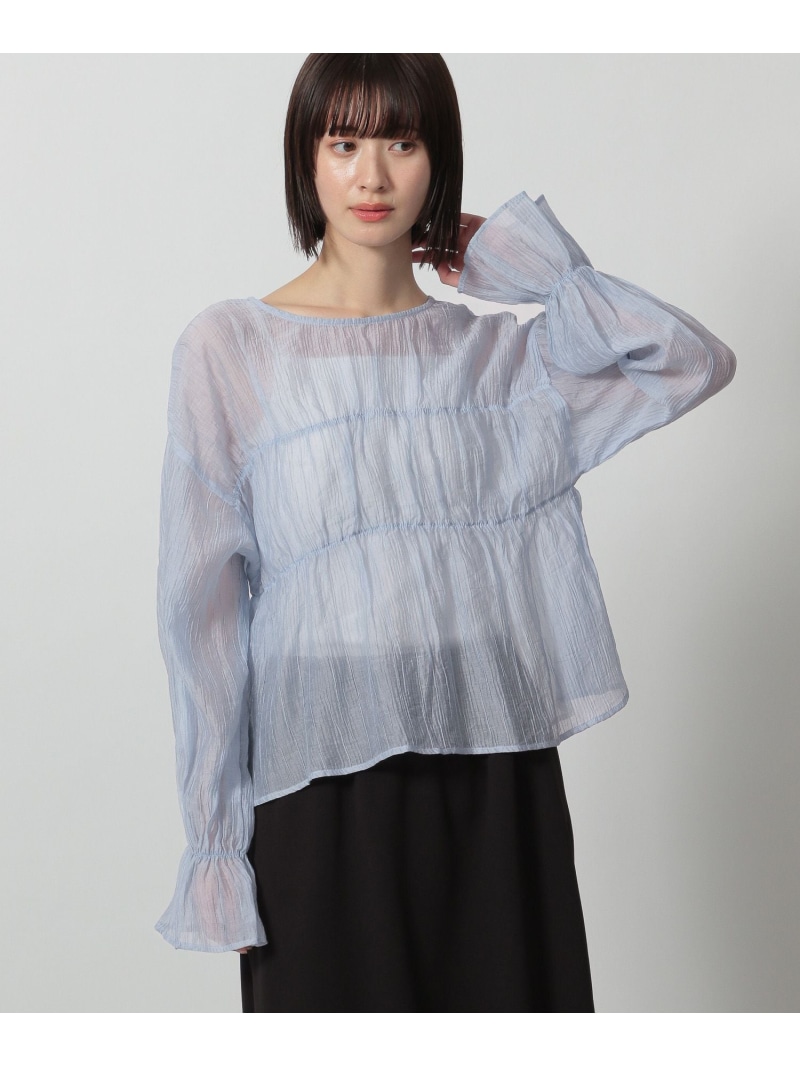 【楽天市場】【SALE／12%OFF】2WAYシアーギャザーブラウス LAKOLE ラコレ トップス シャツ・ブラウス ホワイト ブラック ブルー【RBA_E】[Rakuten Fashion ...
