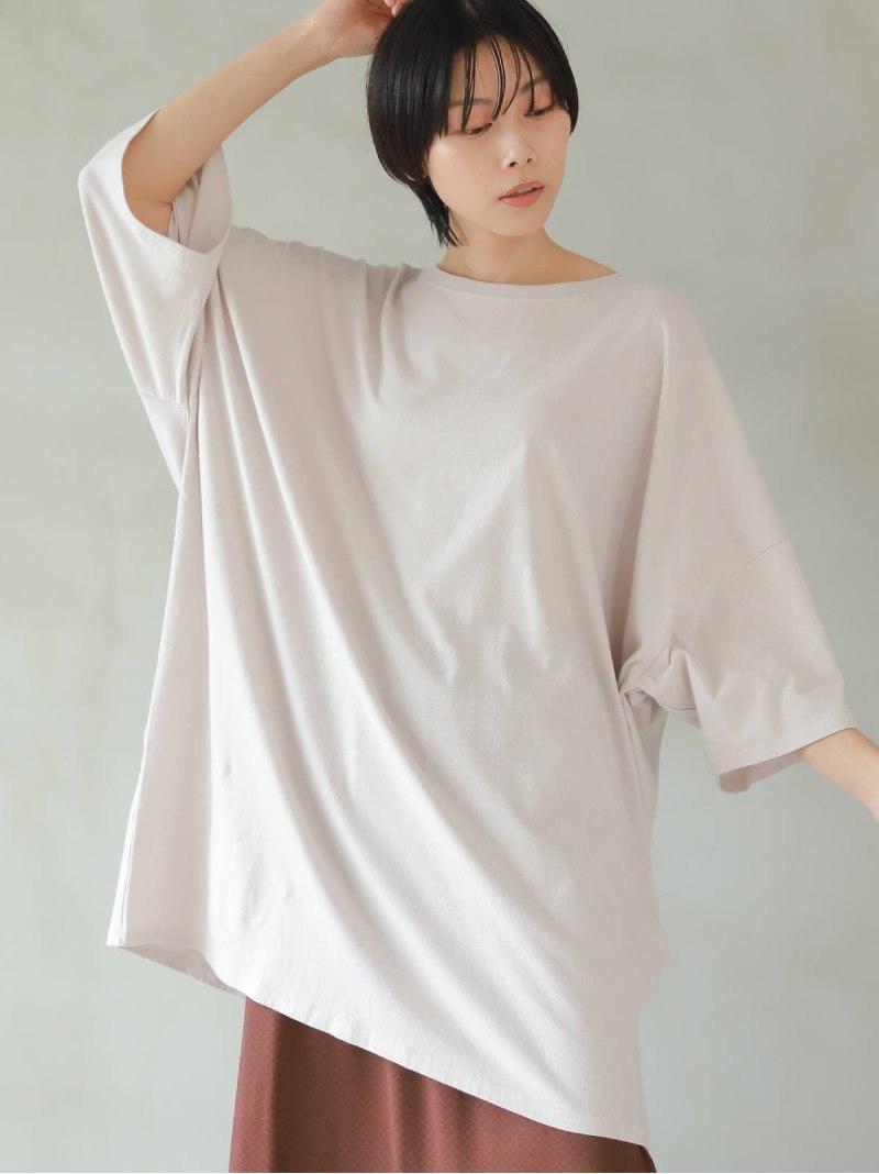 【楽天市場】【SALE／65%OFF】(W)EX SUPER BIG TEE LAKOLE ラコレ トップス カットソー・Tシャツ グレー オレンジ グリーン ホワイト【RBA_E ...