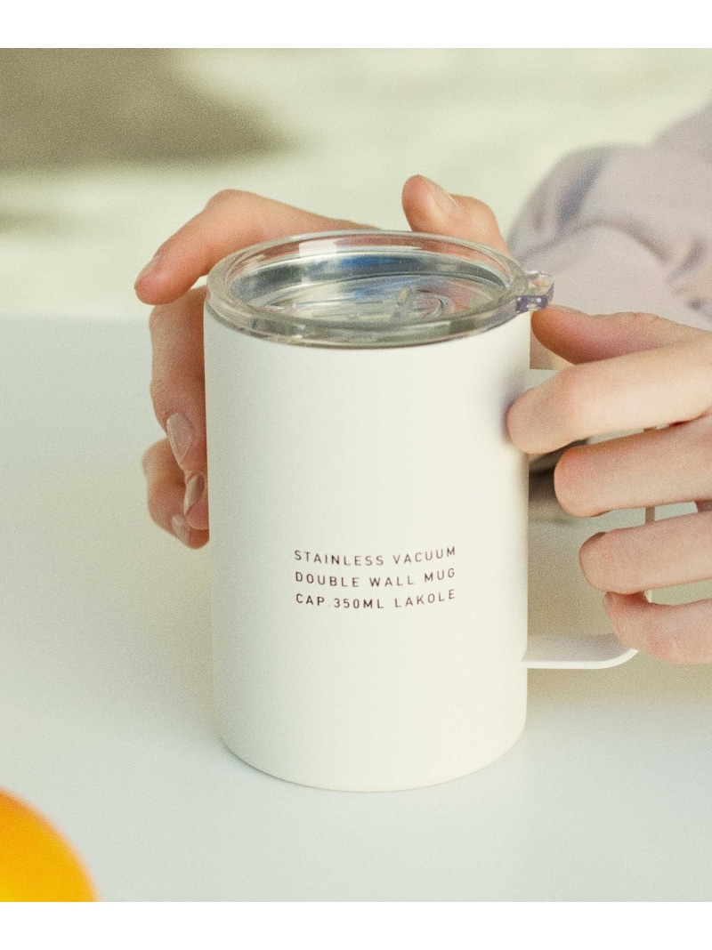 【楽天市場】【SALE／1%OFF】【保温保冷】フタ付きステンレスマグ[350ml] LAKOLE ラコレ 食器・調理器具・キッチン用品 グラス・マグカップ・タンブラー グレー ホワイト ...