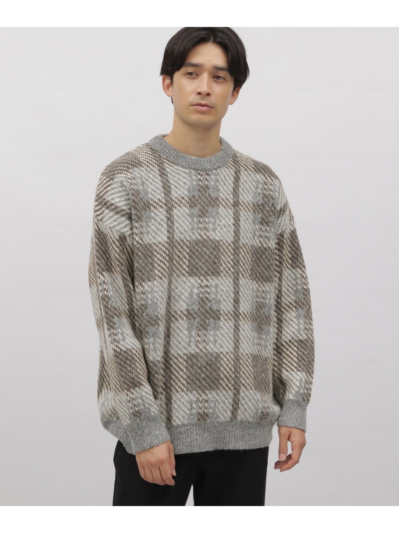 【楽天市場】【SALE／25%OFF】アソートチェックジャガードプルオーバー LAKOLE ラコレ トップス ニット グレー ブラック ブルー ...