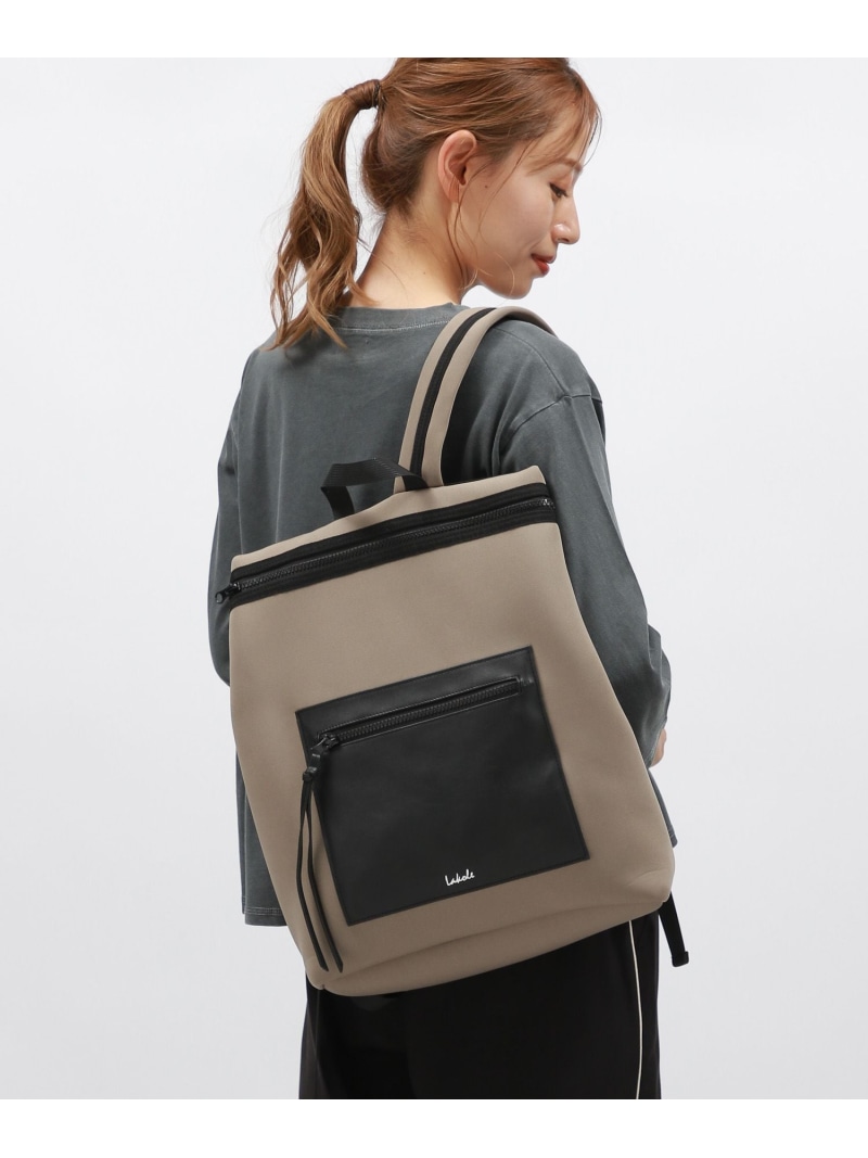 【楽天市場】【SALE／41%OFF】ネオプレーンフェイクレザーリュック LAKOLE ラコレ バッグ リュック・バックパック ブラック グレー ネイビー【RBA_E】[Rakuten ...