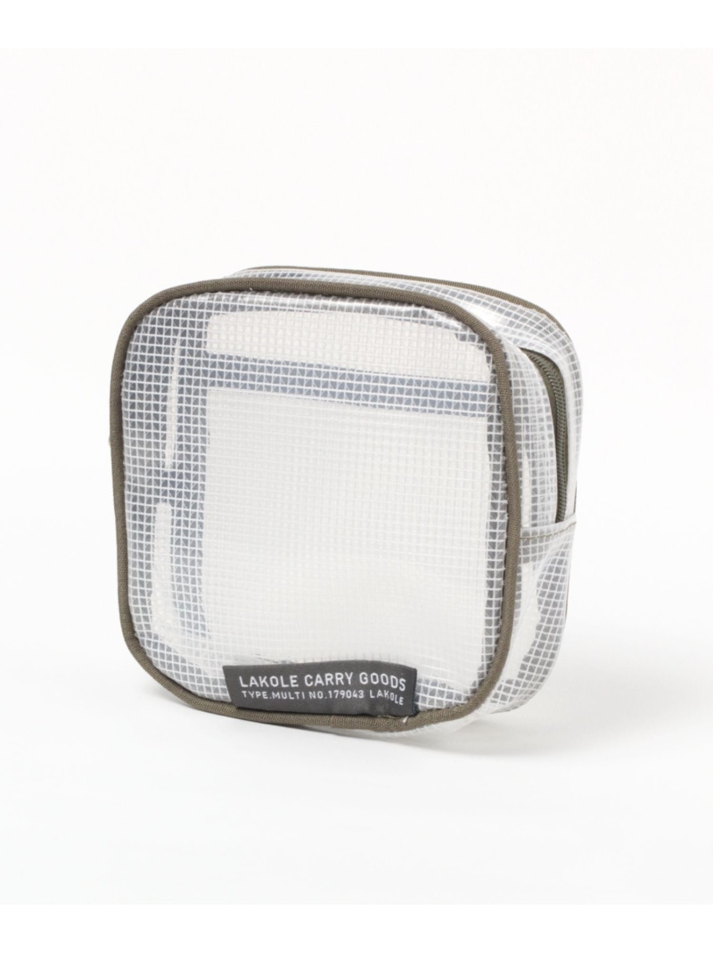 【楽天市場】【SALE／40%OFF】(U)メッシュPVC スクエアポーチ LAKOLE ラコレ 財布・ポーチ・ケース ポーチ ホワイト カーキグリーン グレー【RBA_E】[Rakuten ...