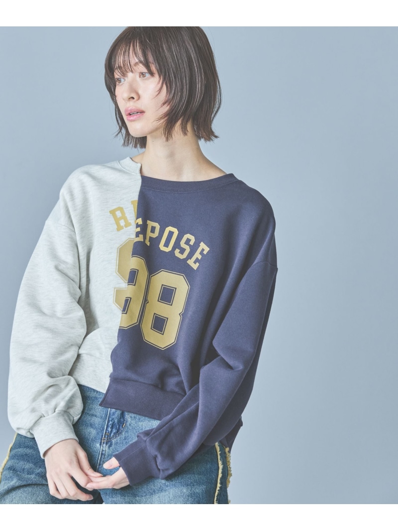 【楽天市場】【SALE／58%OFF】リメイク風ロゴ裏毛プルオーバー LAKOLE ラコレ トップス スウェット・トレーナー ネイビー ホワイト グレー【RBA_E】[Rakuten ...