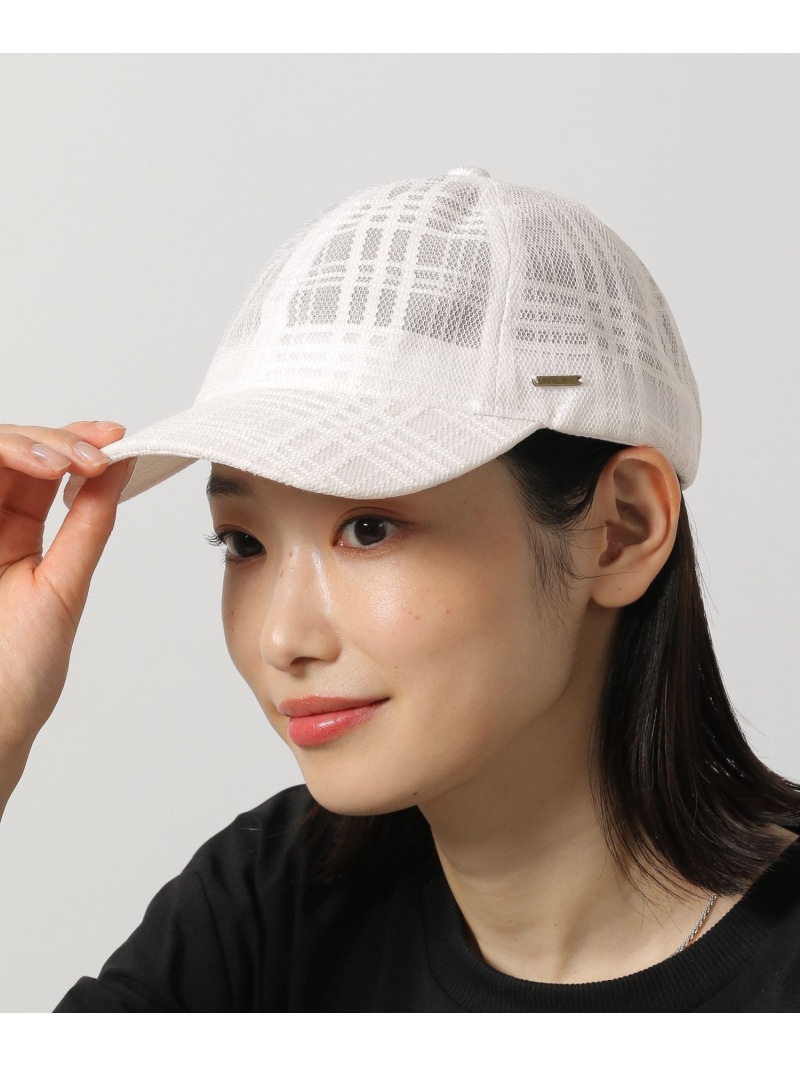 【楽天市場】チェック柄レースキャップ LAKOLE ラコレ 帽子 キャップ ホワイト ブラック[Rakuten Fashion]：LAKOLE