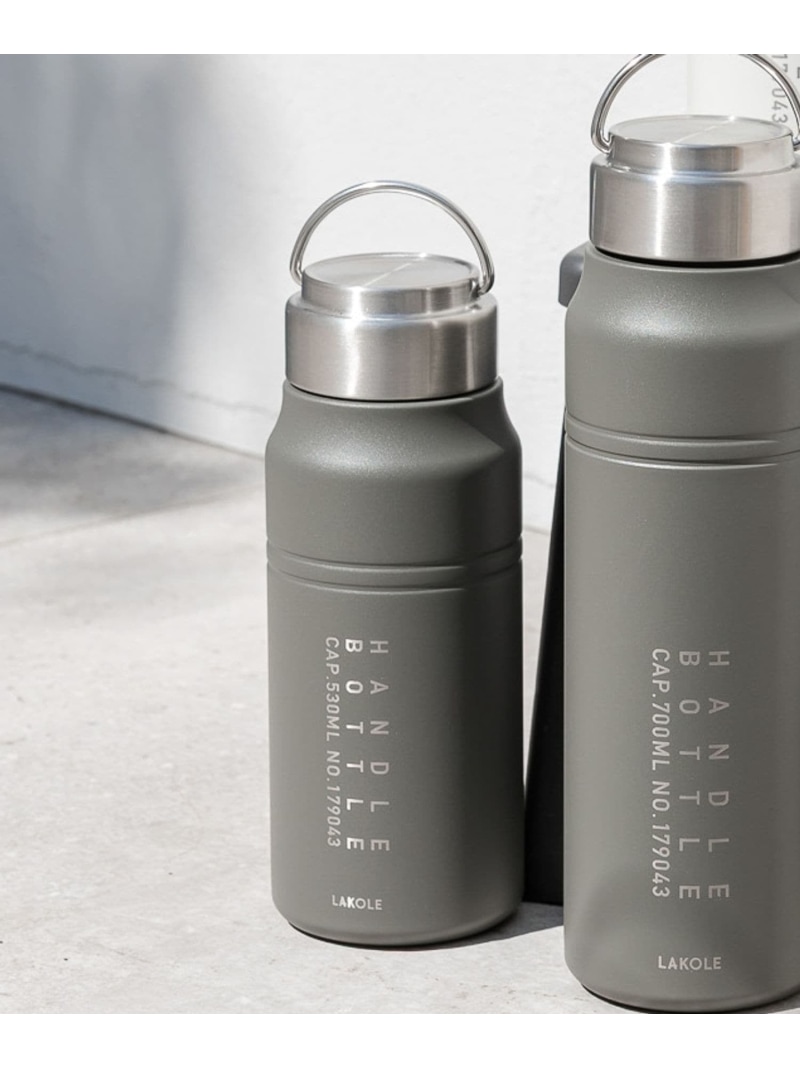 【楽天市場】【保温保冷】ハンドル付き真空ボトル(530ml) LAKOLE ラコレ 食器・調理器具・キッチン用品 水筒・マグボトル ホワイト[Rakuten Fashion]：LAKOLE