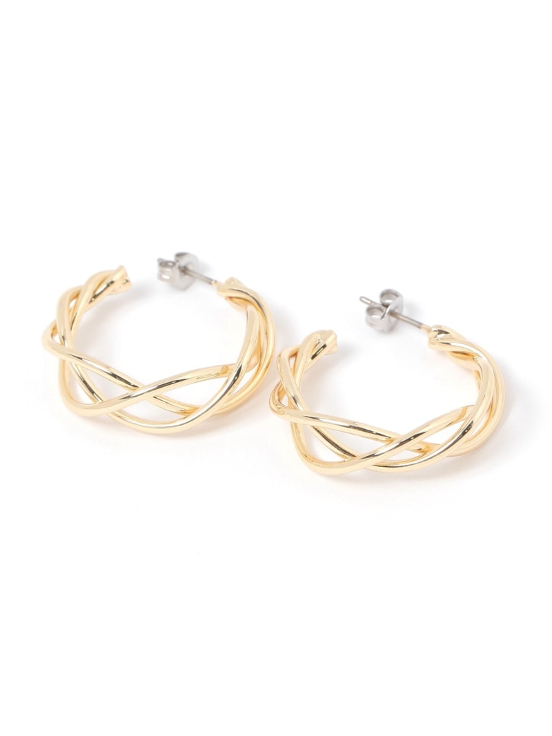 【楽天市場】ツイストフープピアス LAKOLE ラコレ アクセサリー・腕時計 ピアス ゴールド シルバー[Rakuten Fashion ...