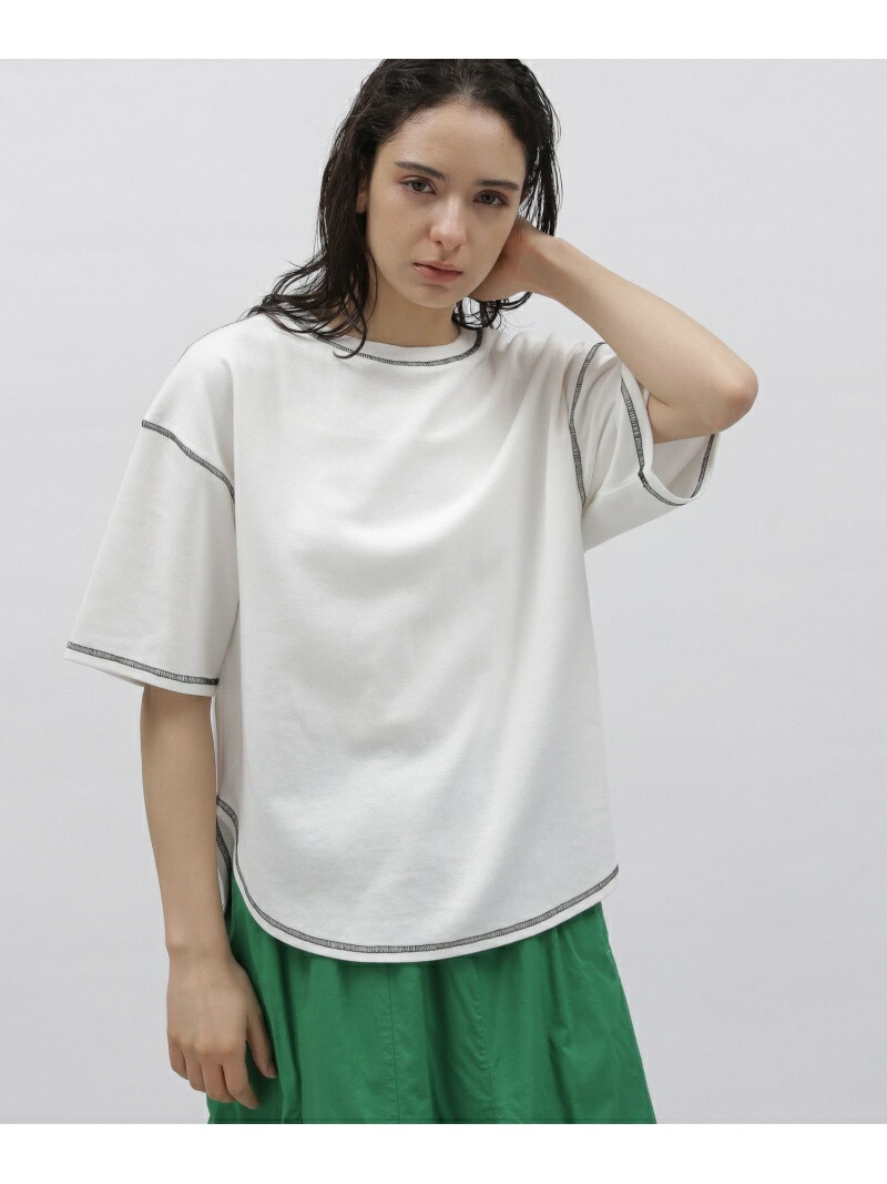 【楽天市場】【SALE／24%OFF】(W)DハイショクステッチPO LAKOLE ラコレ トップス カットソー・Tシャツ ブラック グレー ホワイト【RBA_E】[Rakuten ...