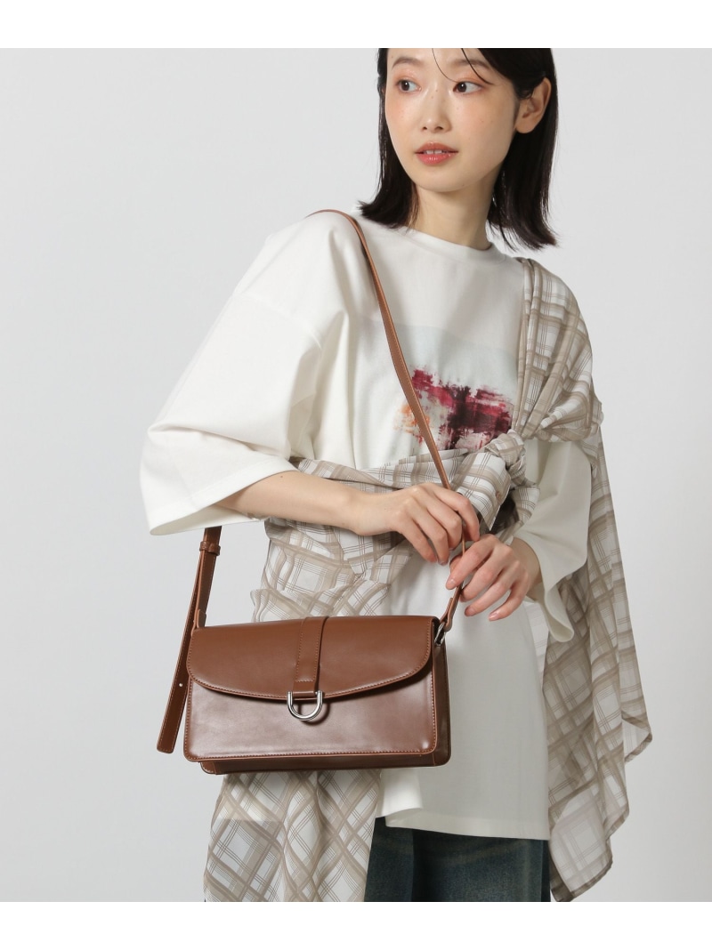 【楽天市場】Dリングベルトショルダーバッグ LAKOLE ラコレ バッグ ショルダーバッグ ブラウン ホワイト ブラック【送料無料】[Rakuten Fashion]：LAKOLE