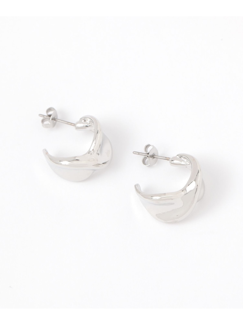 【楽天市場】ツイストワイドフープピアス LAKOLE ラコレ アクセサリー・腕時計 ピアス ゴールド シルバー[Rakuten Fashion ...