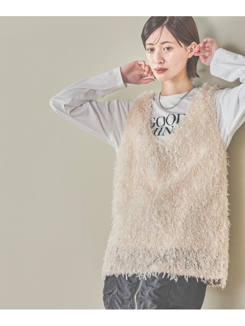 【楽天市場】フリンジベスト LAKOLE ラコレ トップス ベスト・ジレ ブラック グレー ホワイト【送料無料】[Rakuten Fashion]：LAKOLE