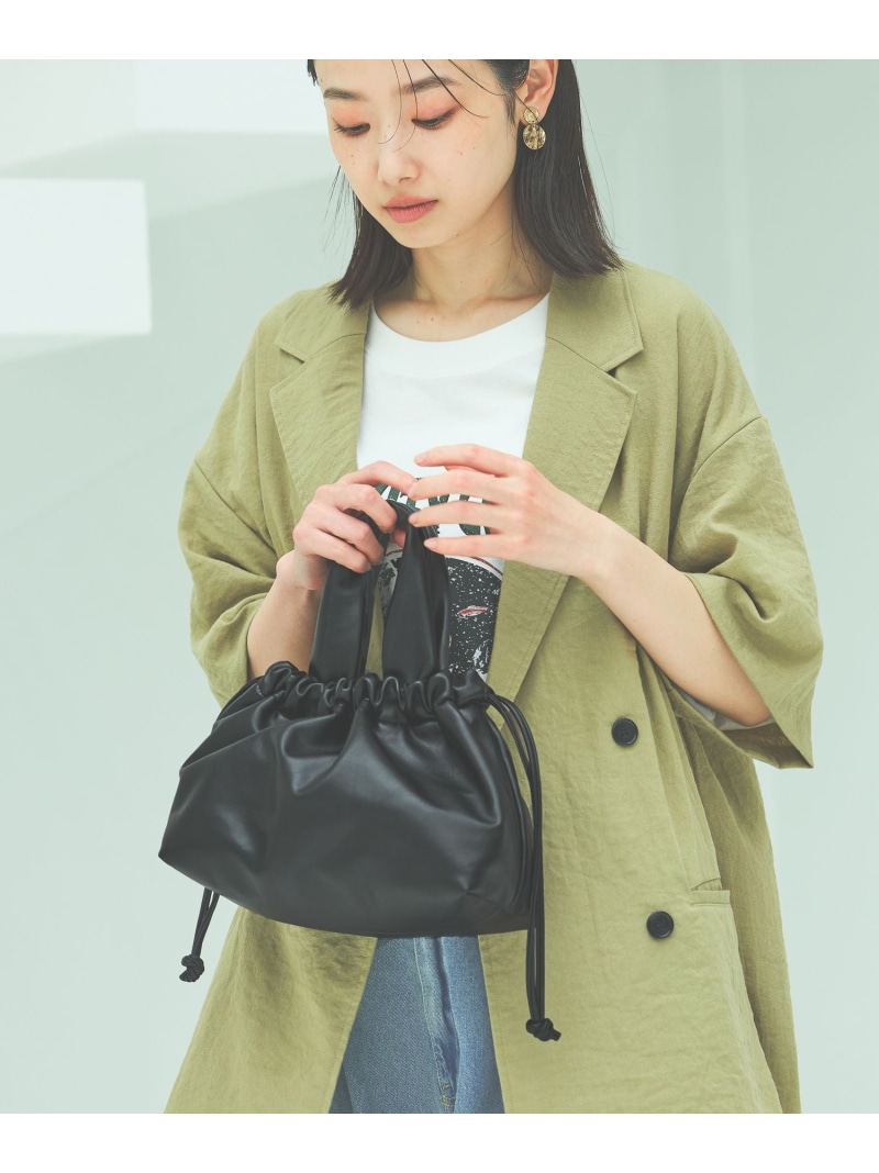 【楽天市場】巾着2WAYショルダーバッグ LAKOLE ラコレ バッグ ショルダーバッグ ブルー ブラック ホワイト【送料無料】[Rakuten Fashion]：LAKOLE