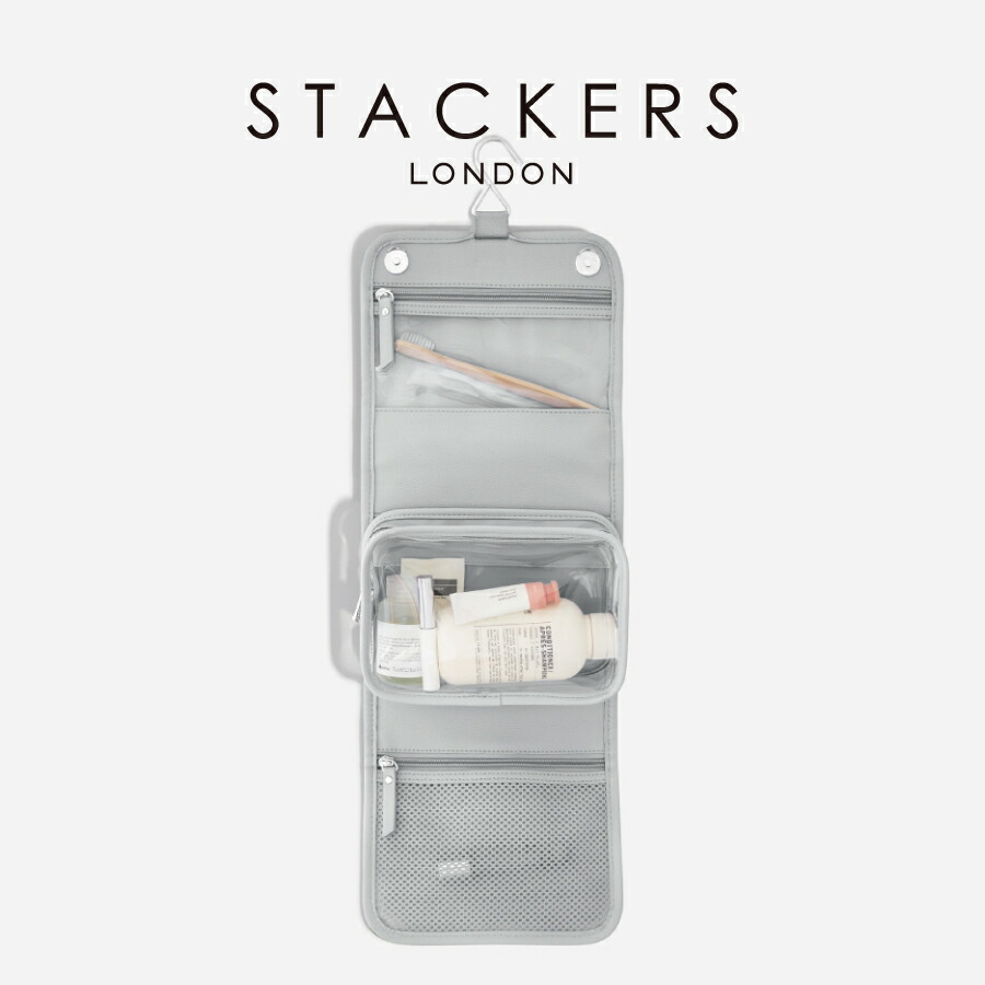 【楽天市場】【STACKERS】ハンギング ウォッシュバッグS Small Hanging Wash Bag ペブルグレイ Pebble Gray スタッカーズ london：ララ・ナテュール