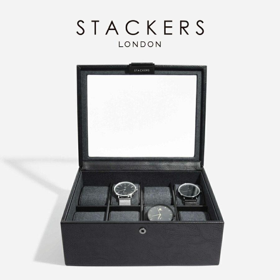 【楽天市場】【STACKERS】メンズ 8ピース ウォッチ ボックス 8 Piece Watch Box スムースブラック Smooth Black スタッカーズ 腕時計：ララ・ナテュール