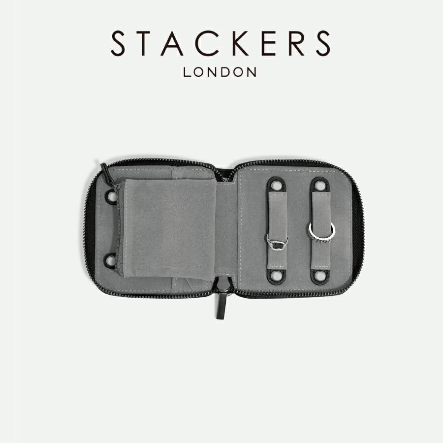 【楽天市場】【STACKERS】コンパクトジュエリーロール メンズ ブラック Black Men’s Compact Jewellery Roll スタッカーズ ロンドン：ララ・ナテュール