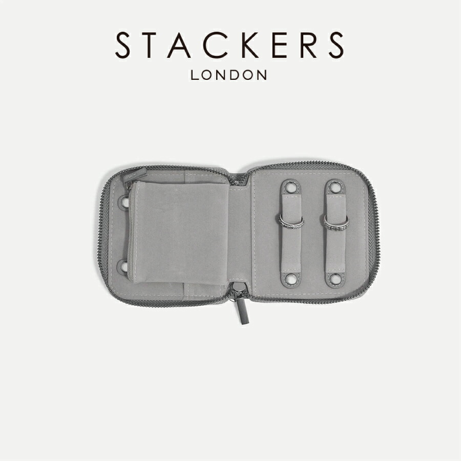 【楽天市場】【STACKERS】コンパクトジュエリーロール メンズ スレートグレー Slate Gray Men’s Compact Jewellery Roll スタッカーズ ロンドン：ララ ...