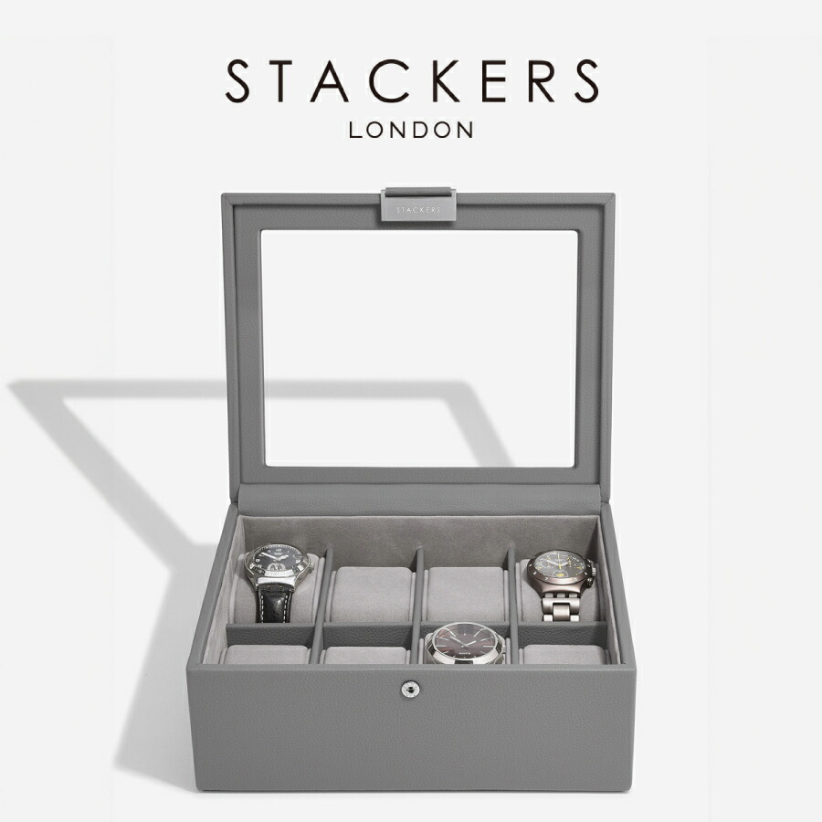 【楽天市場】【STACKERS】メンズ 腕時計 8ピース ウォッチ ボックス 8 Piece Watch Box スレートグレー SlateGrey スタッカーズ イギリス ロンドン：ララ・ナテュール
