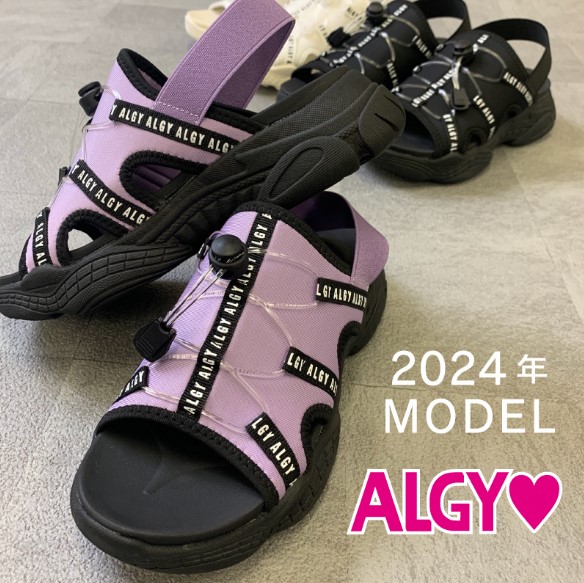 【楽天市場】ALGY アルジー 2024新作 サンダル キッズ 女の子 ジュニア 靴 シューズ 軽量 かわいい スポーティーサンダル ボリュームソール ゴムバンド スニーカーシューズ 靴 ...