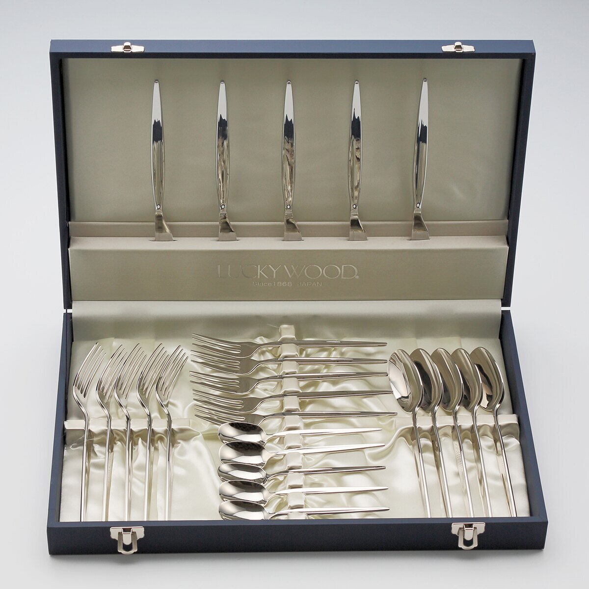 【楽天市場】【8月5日限定！最大100％ポイントバック】ラッキーウッド カトラリーセット メテオラ ディナーセット5客用 25pc 5-12625-0110：Arclands Online ...