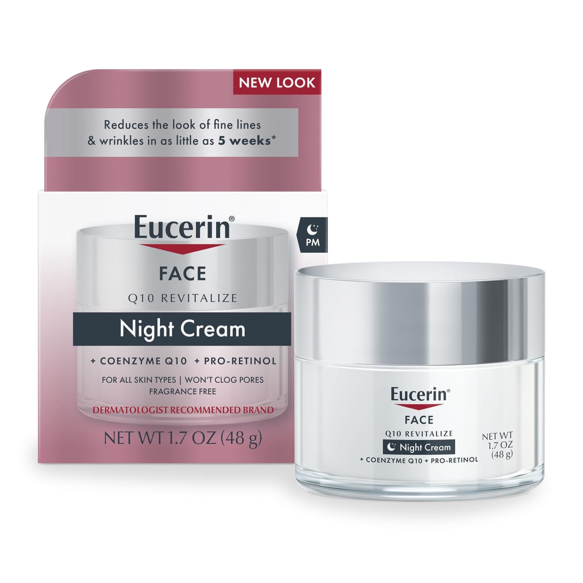 【楽天市場】Eucerin Q10 Anti-Wrinkle Night Cream + Pro-Retinol, Facial Cream ...