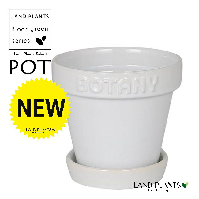 【楽天市場】BOTANYロゴの 陶器製 植木鉢 3号サイズ（ホワイト） 植木鉢 鉢 鉢カバー ポット ボタニーポット BOTANY POT 3 ...