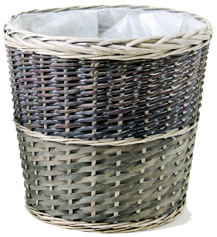 【楽天市場】柳，皮付柳，経木グレーワッシュ深10号鉢カバー：ランドファーム