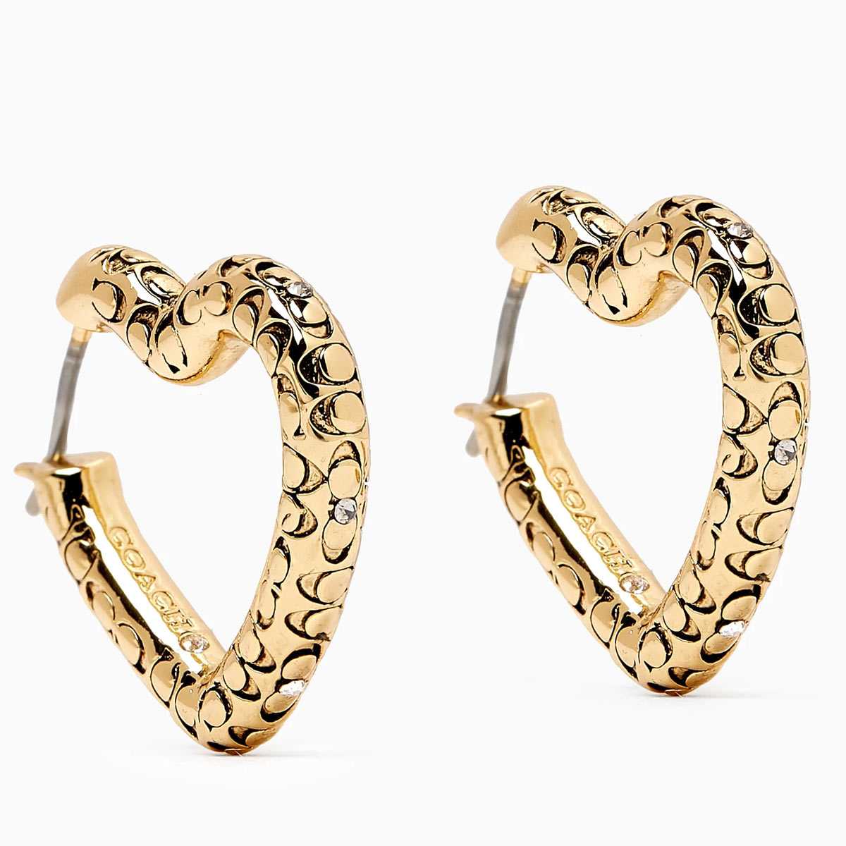 【楽天市場】コーチ ピアス レディース ハート ブランドロゴ ゴールド フープ バレンタイン キャッチ落ちない Coach：LAngelina