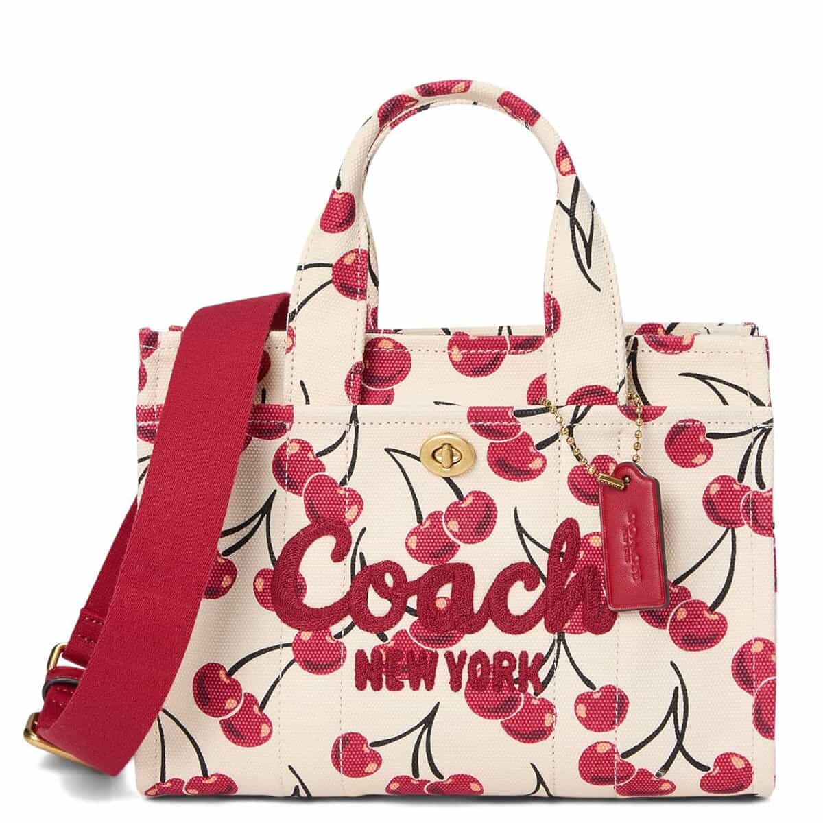 【楽天市場】コーチ トートバッグ レディース ショルダーバッグ ファスナー付き キャンバス 小さめ さくらんぼ 2way COACH ...