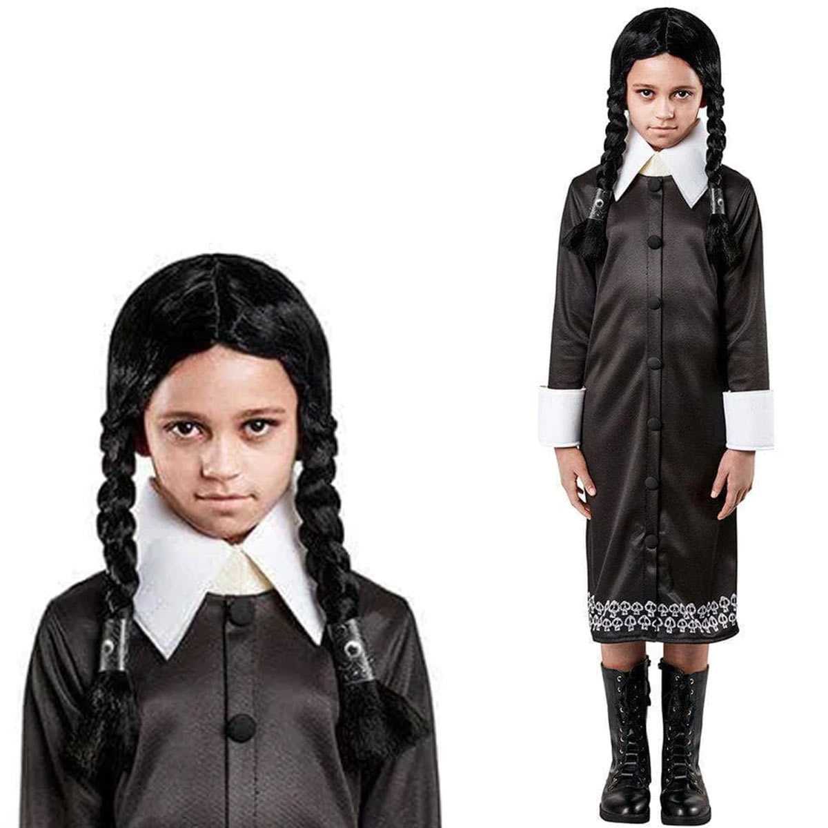 【楽天市場】ウェンズデー コスプレ 衣装 アダムスファミリー 仮装 キッズ子供 服 ワンピース ハロウィン Wednesday：LAngelina