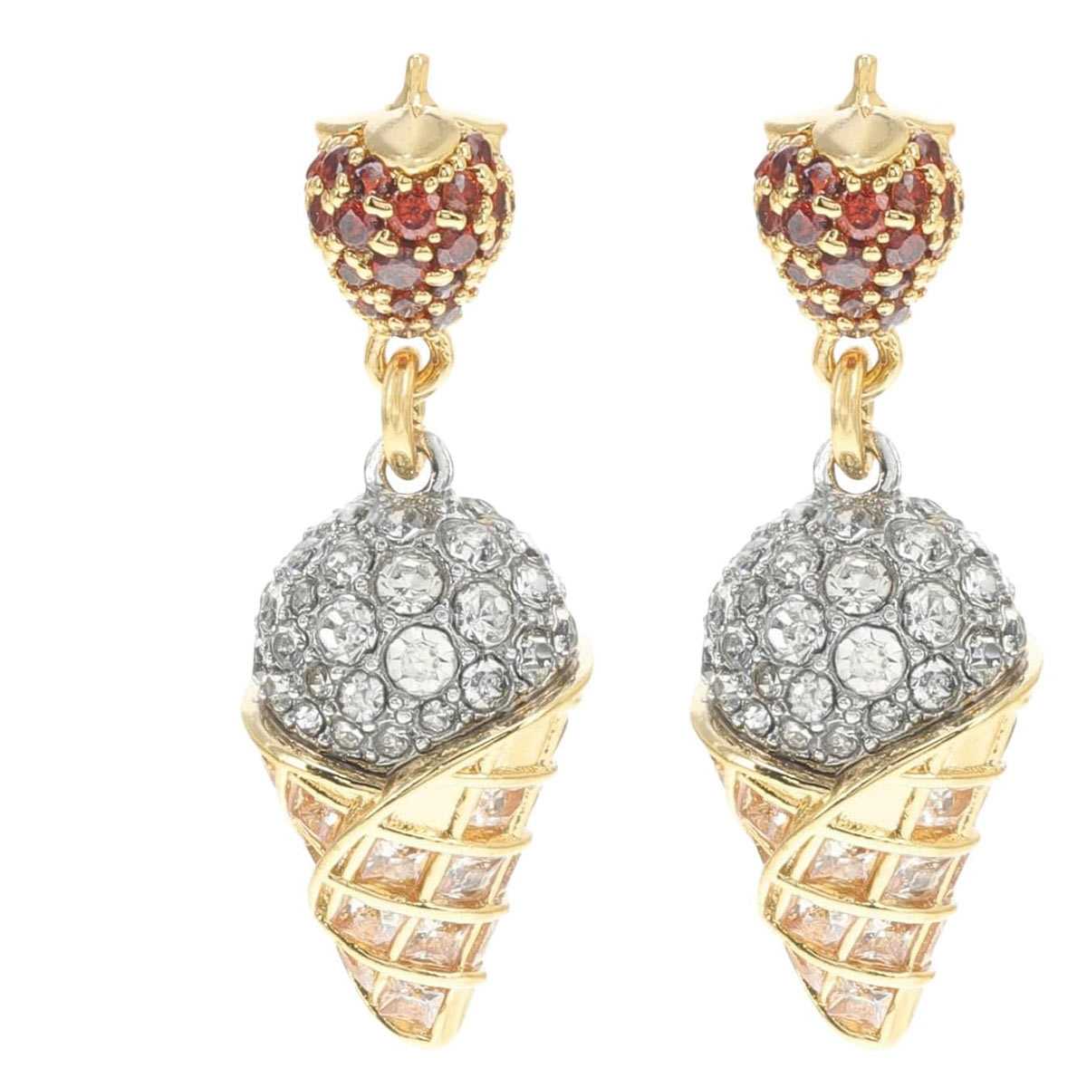 【楽天市場】ケイトスペード ピアス ブランド アイスクリーム ジルコニア イチゴ おもしろ ゴールド つけっぱなし kate spade ...