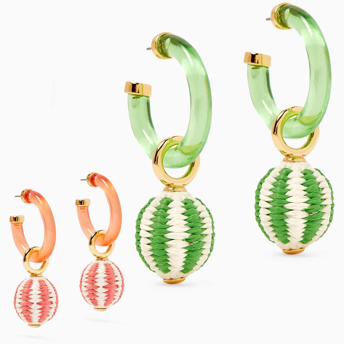 【楽天市場】ケイトスペード ピアス ブランド フープ かご 大きめ 揺れる 透明 かわいい夏 kate spade：LAngelina