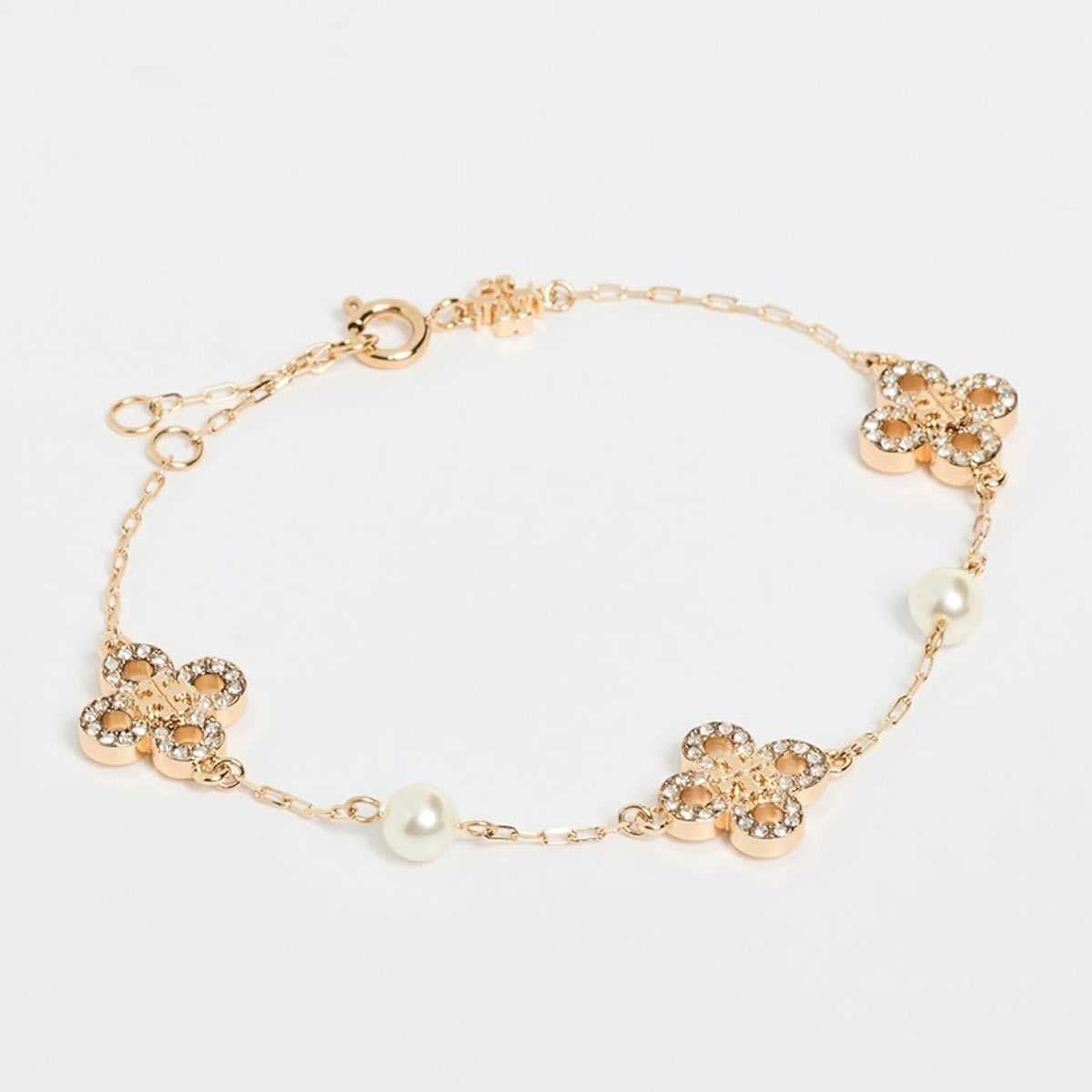【楽天市場】トリーバーチ ブレスレット レディース ブランド ゴールド パール チェーン 重ね付け つけっぱなし Tory Burch ...