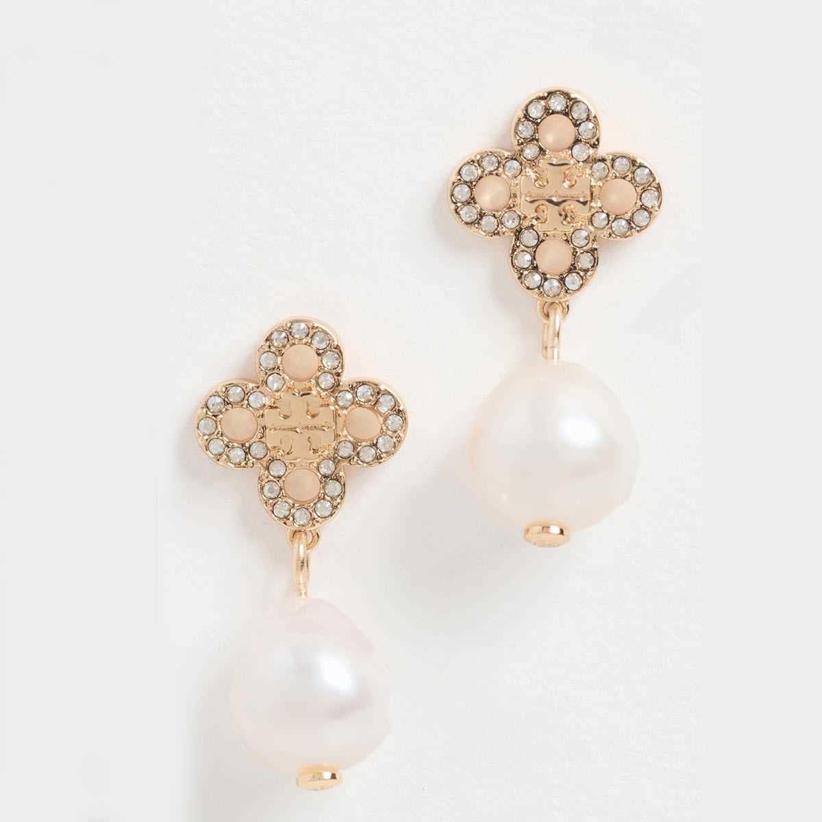 【楽天市場】トリーバーチ ピアス ブランド レディース パール ロゴ 揺れる キャッチ つけっぱなし Tory Burch：LAngelina