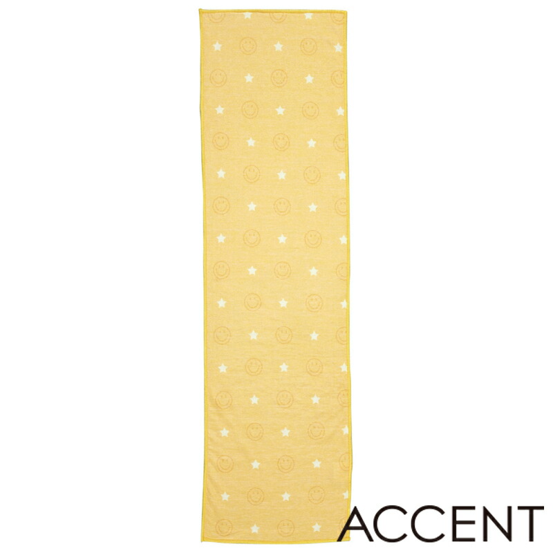 【楽天市場】【完売】nico 接触冷感クールタオル(COOL TOWEL) T40378 イエロー 25x90cm アクセント(ACCENT ...