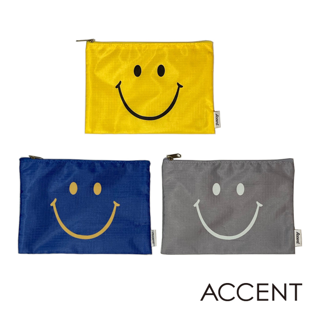 【楽天市場】【完売】nico ポーチMサイズ T40055 イエロー/ネイビー/グレー 20x14cm ACCENT(アクセント) ニコ ...