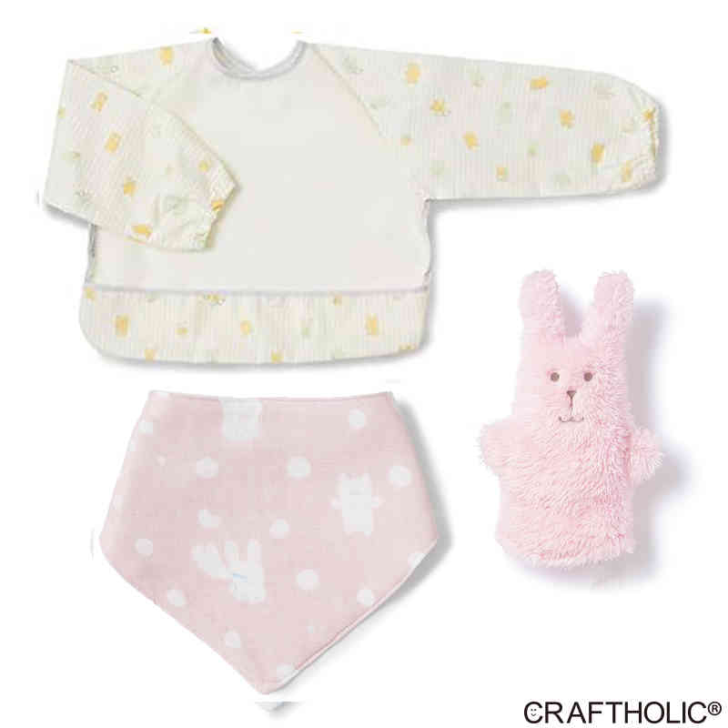 【楽天市場】クラフトホリック ベビーセット・ラブ（スモッグエプロン・スタイ・パペット） CRAFTHOLIC 送料込：【らぴす】かわいい・使える雑貨
