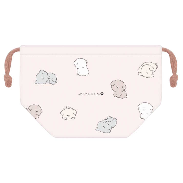 【楽天市場】YURUWAN ランチ巾着 ちらし ゆるわん きんちゃく 袋 弁当袋 ランチ袋 小物入れ 170001：キャラクターズショップ ラフラフ